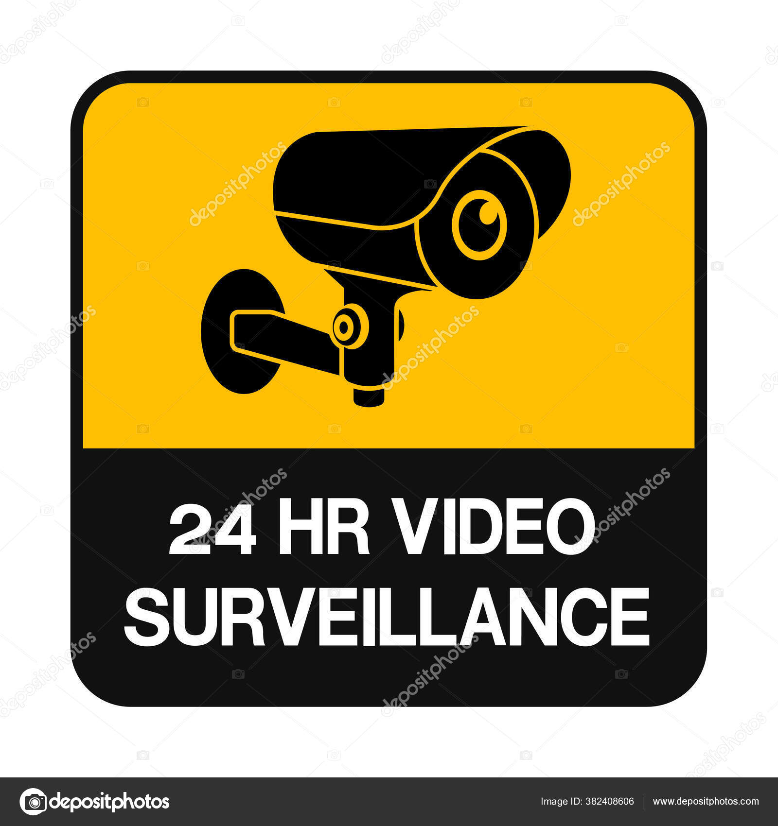 Cámara Cctv Negro Video Vigilancia Sign Vector Aislado Vector de stock ...