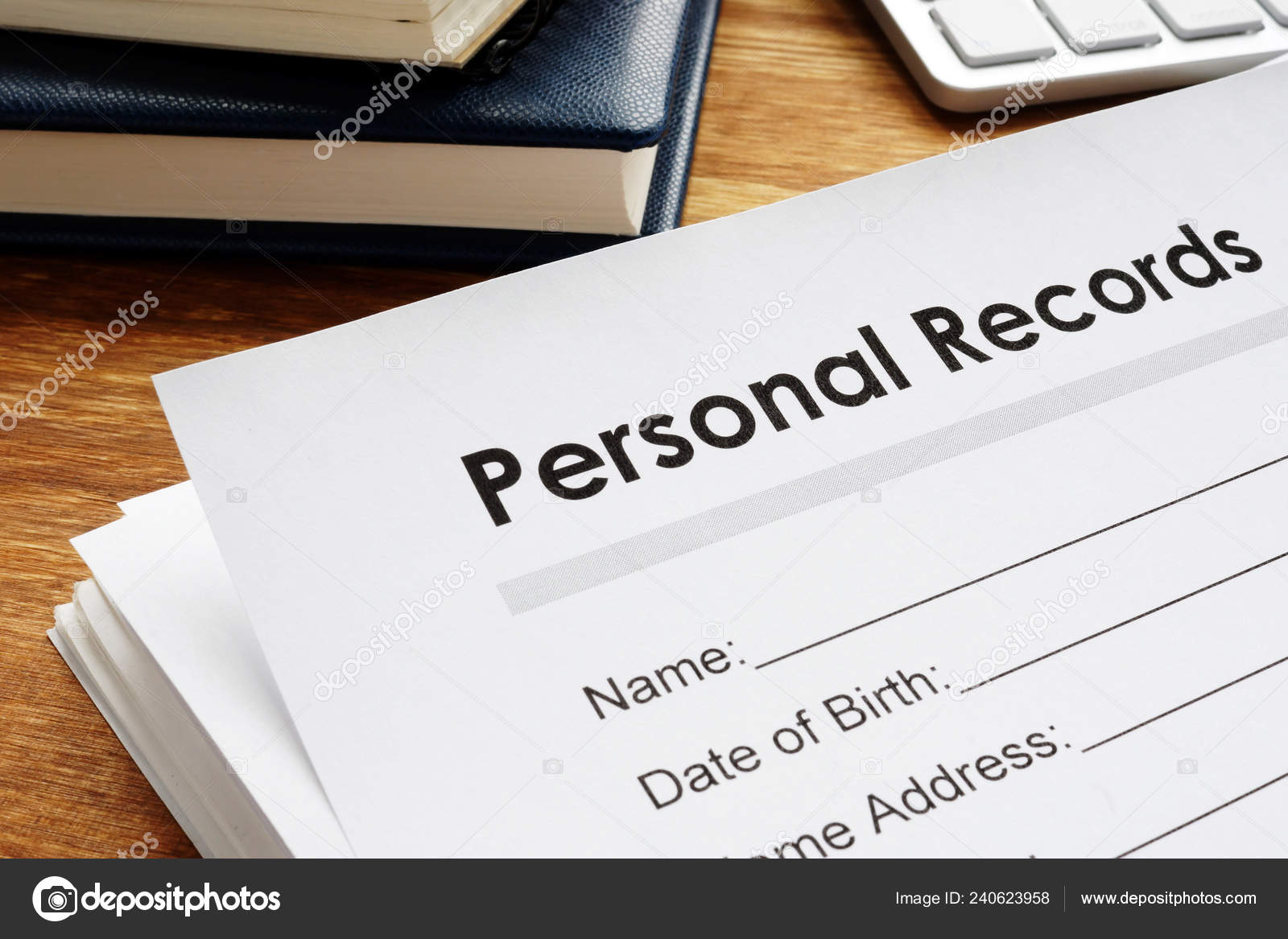 Personal Records Table Privacy Data — Stock Photo © designer491 #240623958