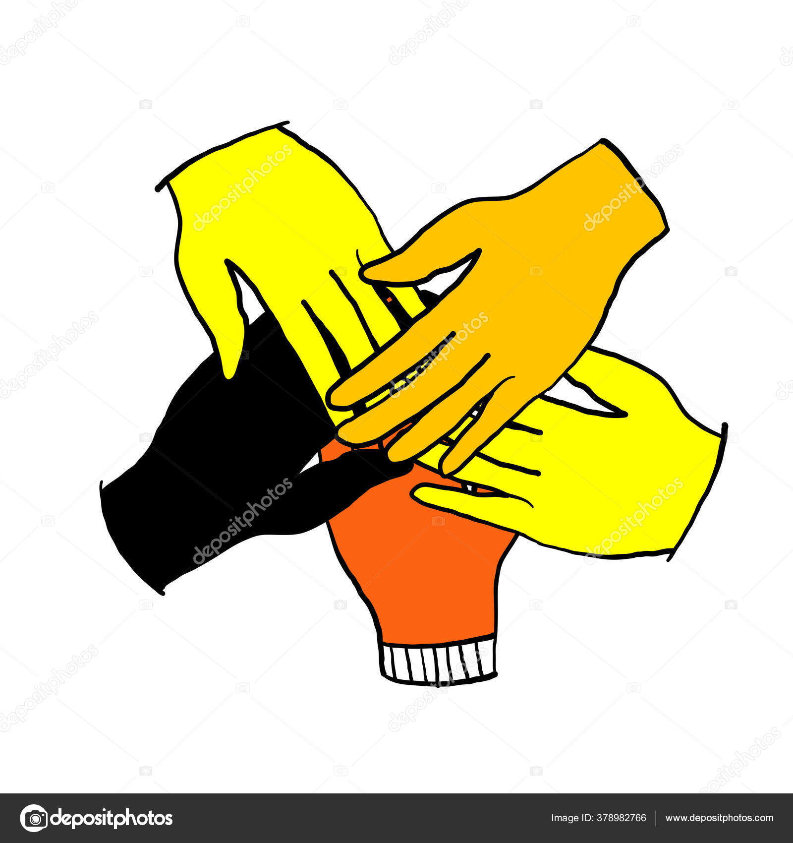 Doodle Hands Diverse Group People Putting Together Concept Cooperation ... Doodle Hands Diverse Group People Putting Together Concept Cooperation ...