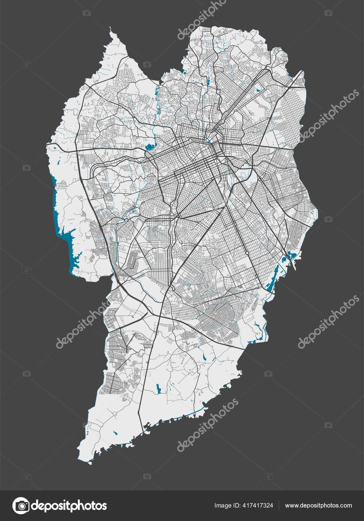 Mapa Curitiba Mapa Detallado Curitiba Ciudad Área Administrativa ...