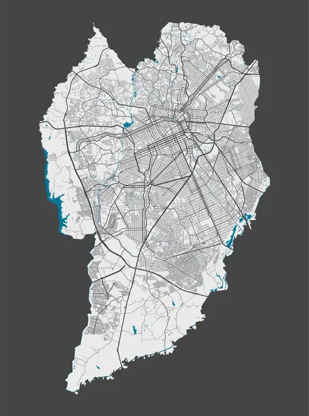 Mapa de Curitiba. Mapa detallado de Curitiba la ciudad el área ...