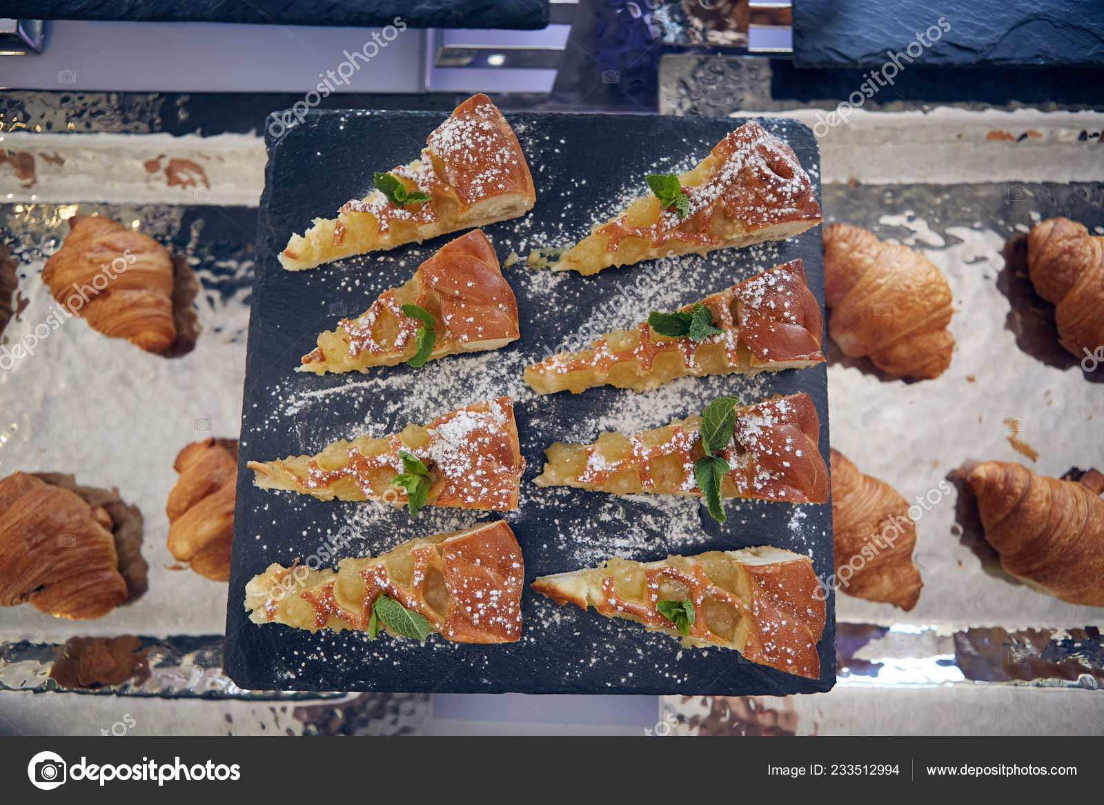 Catering services background with snacks on guests table in restaurant ...