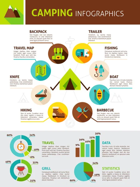 Trekking infographic Imagens de Stock de Arte Vetorial | Depositphotos