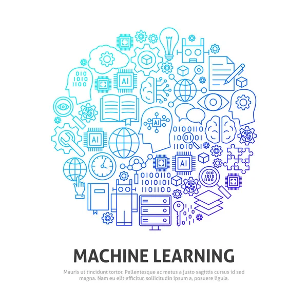 Machine Learning Landing Page Stock Vector by ©Anna_leni 314690536