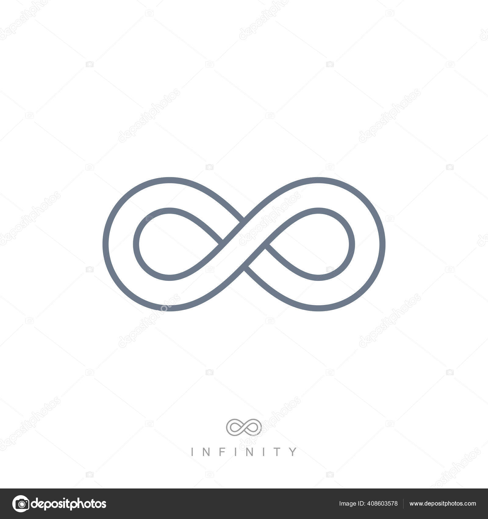 Thin Line Infinity Symbol Sign Linear Infinite Icon Limitless Logo ...