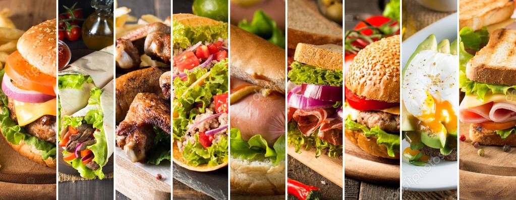 Fast food collage Stock Photos, Royalty Free Fast food collage Images ...