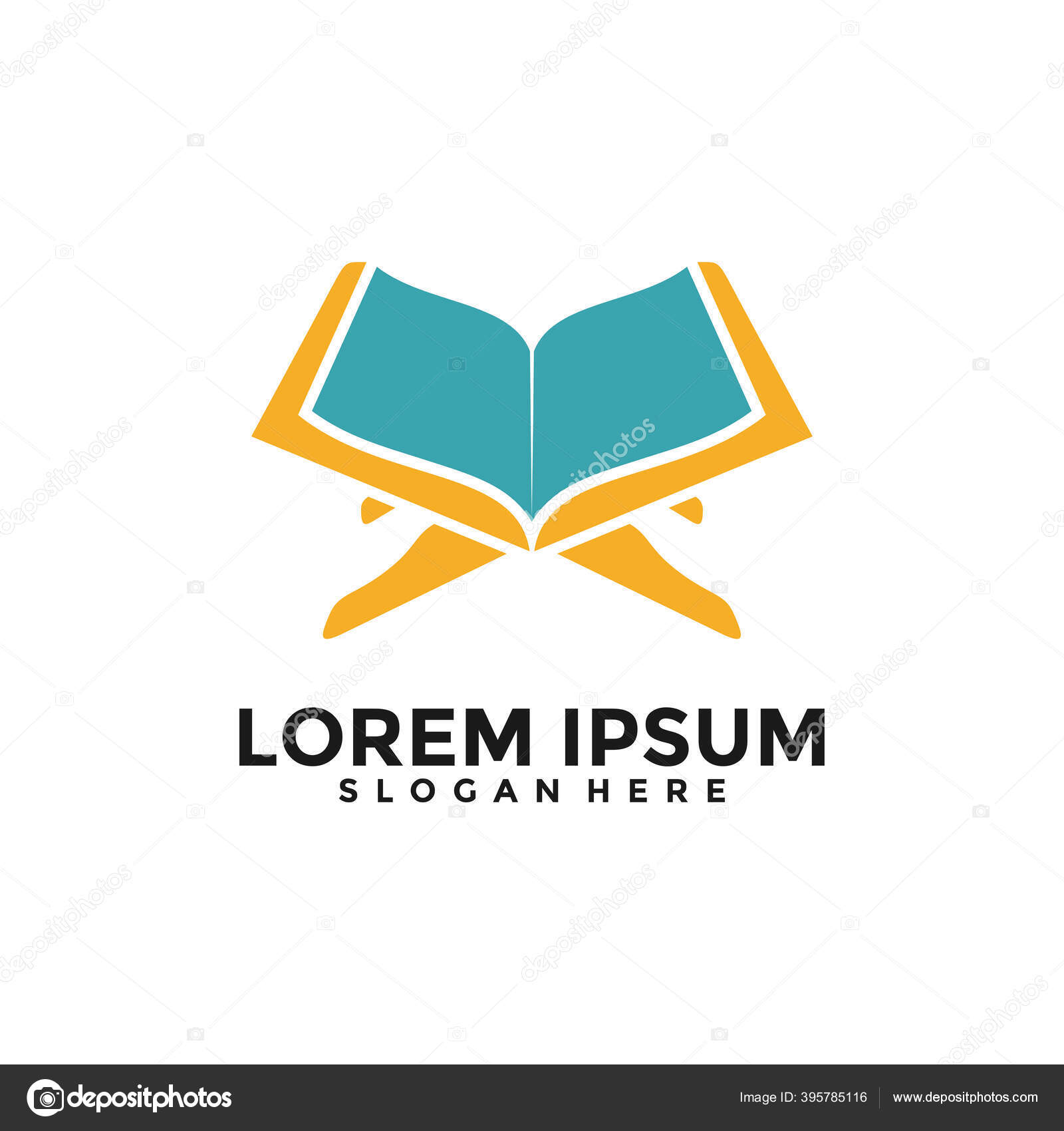 Вектор Логотипа Аль Корана Векторная Иллюстрация Логотипа Ислама Вектор ...