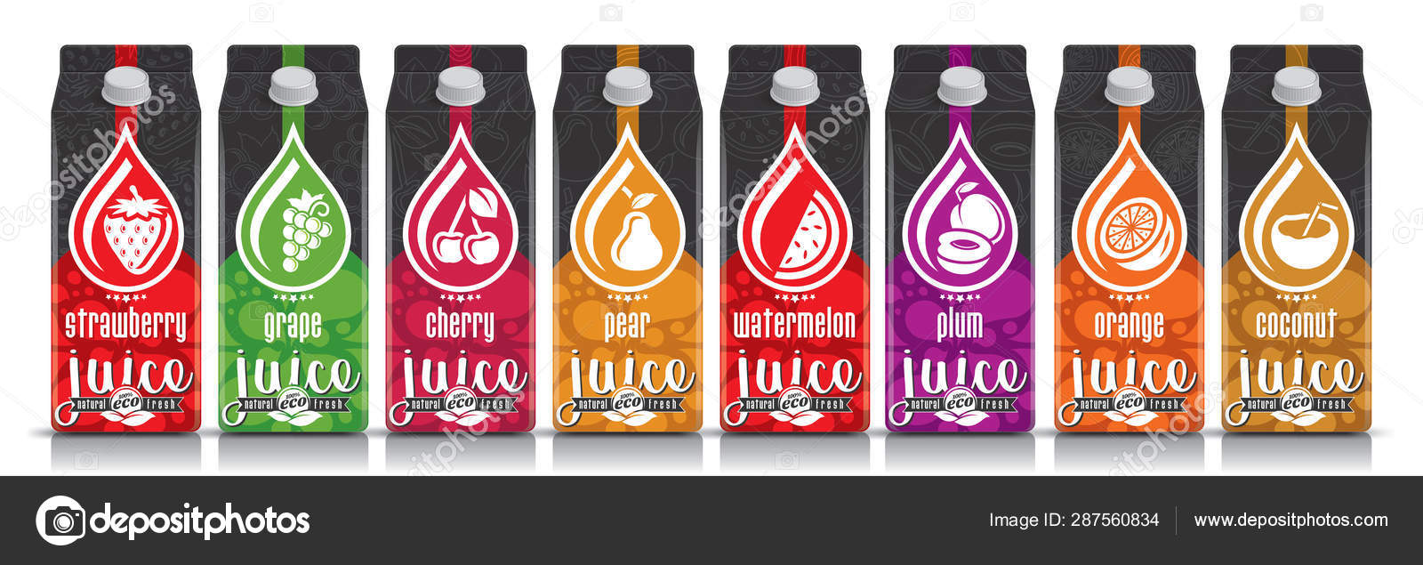 Ready design vector juice, fruit package set Stock Vector Image by ...