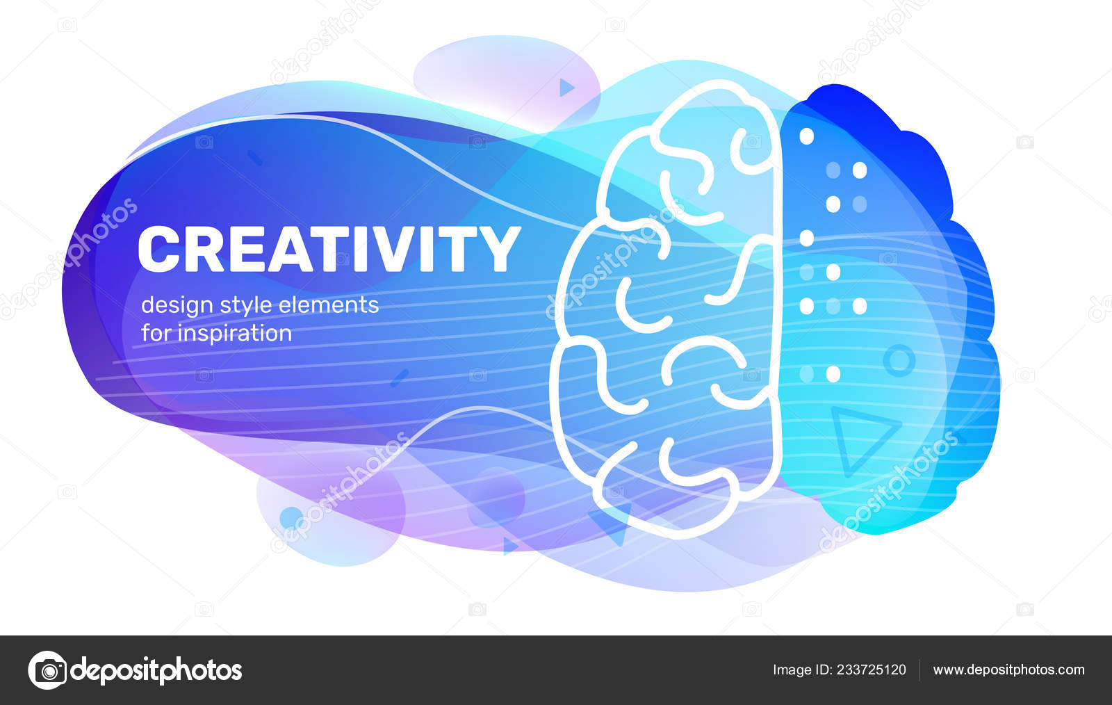 Vector Creative Business Blue Color Illustration Abstract Shape Text ...