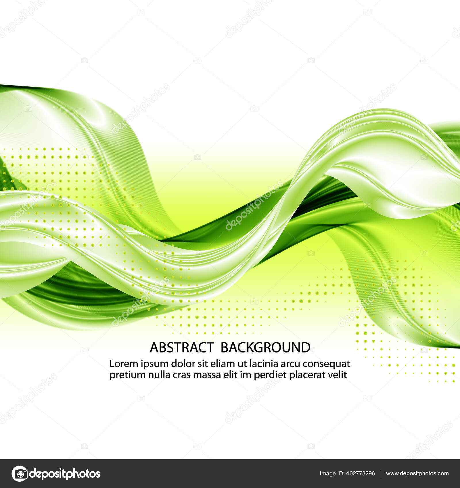 Vector Illustration of an Abstract Design Green Nature Background Stock ...