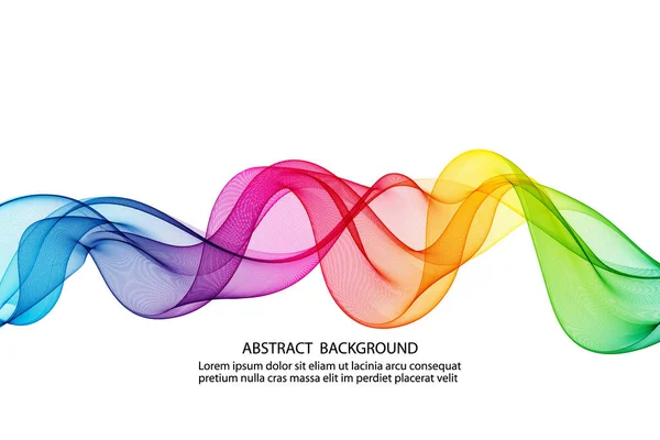 Abstract wave vector background, rainbow waved lines for brochure, website, flyer design ...