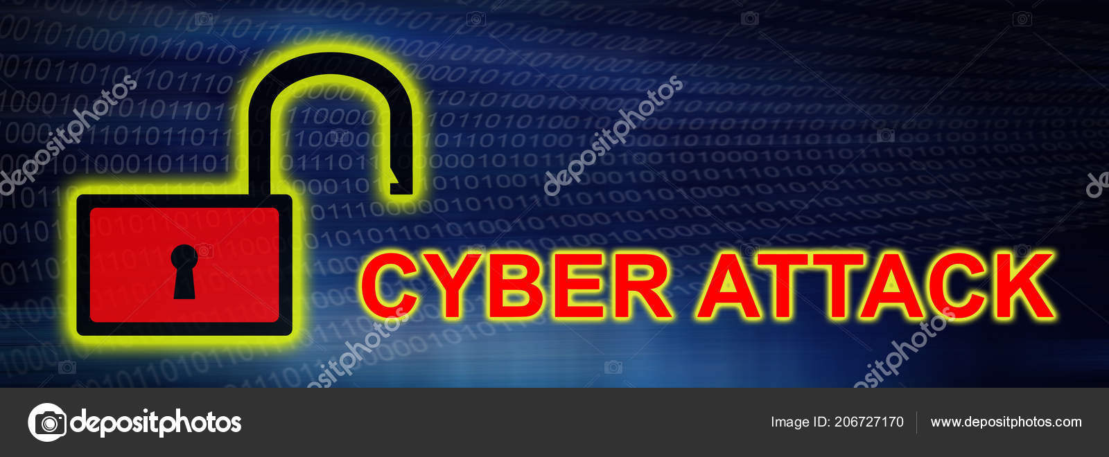 Illustration Cyber Attack Concept — Stock Photo © thodonal #206727170
