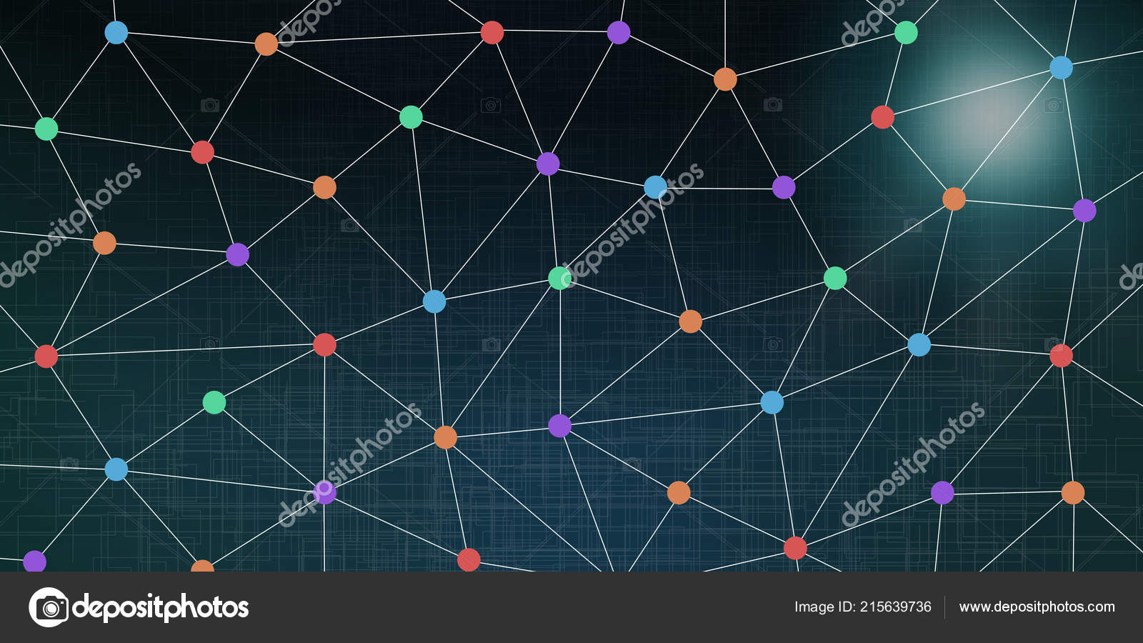 Illustration Virtual Network Concept Stock Photo by ©thodonal 215639736