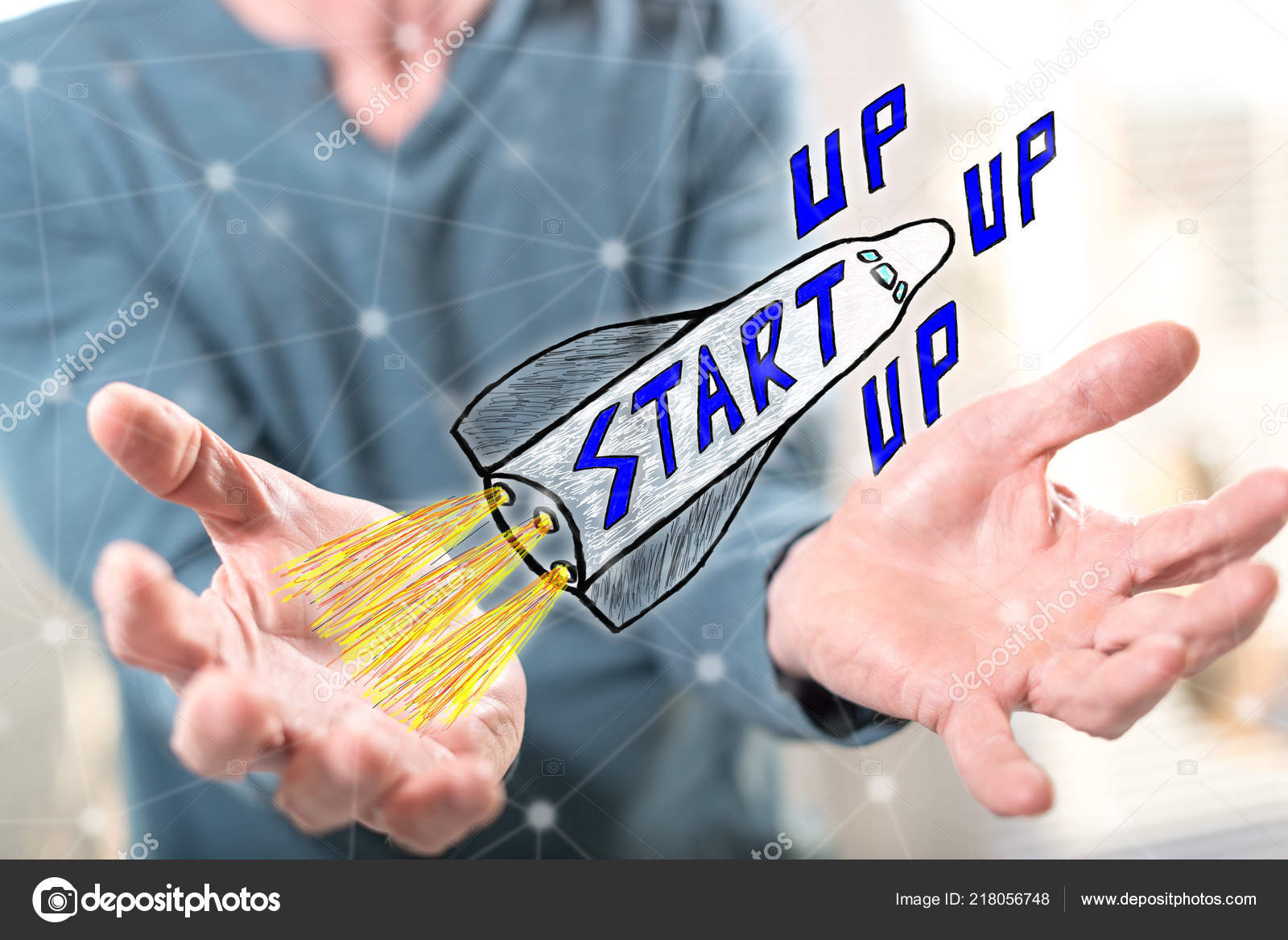 Start Concept Hands Man Background Stock Photo by ©thodonal 218056748