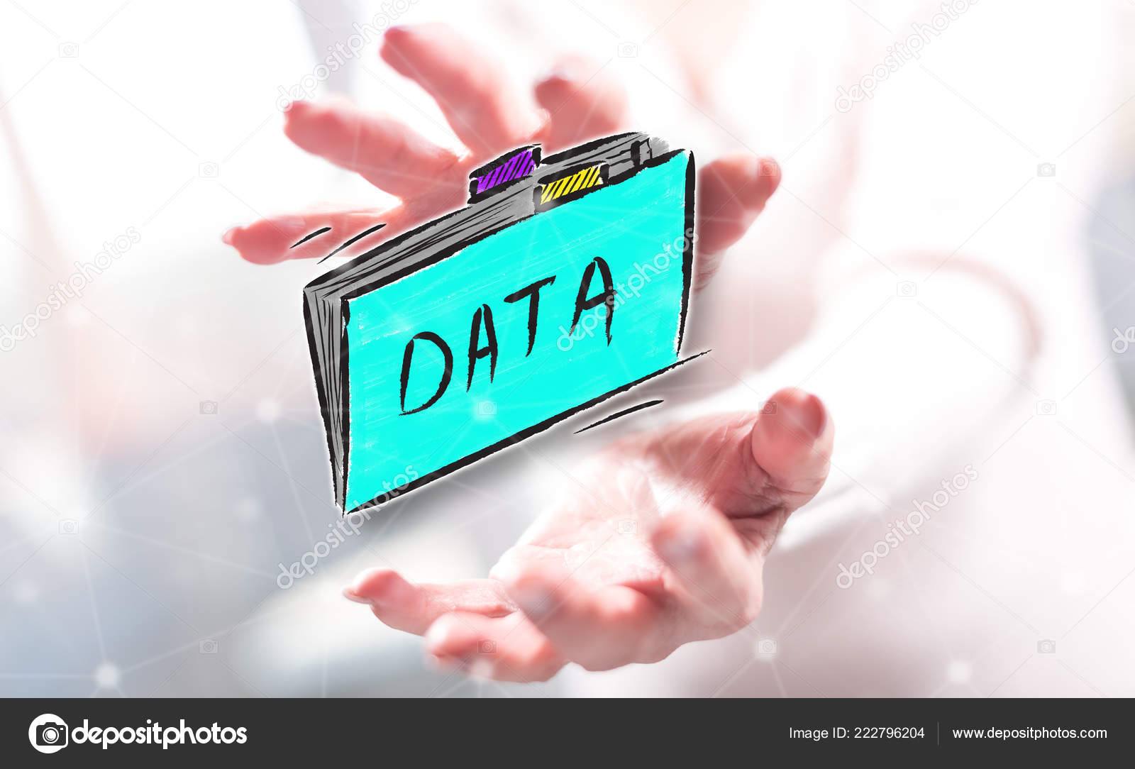 Data Concept Hands Woman Background Stock Photo by ©thodonal 222796204