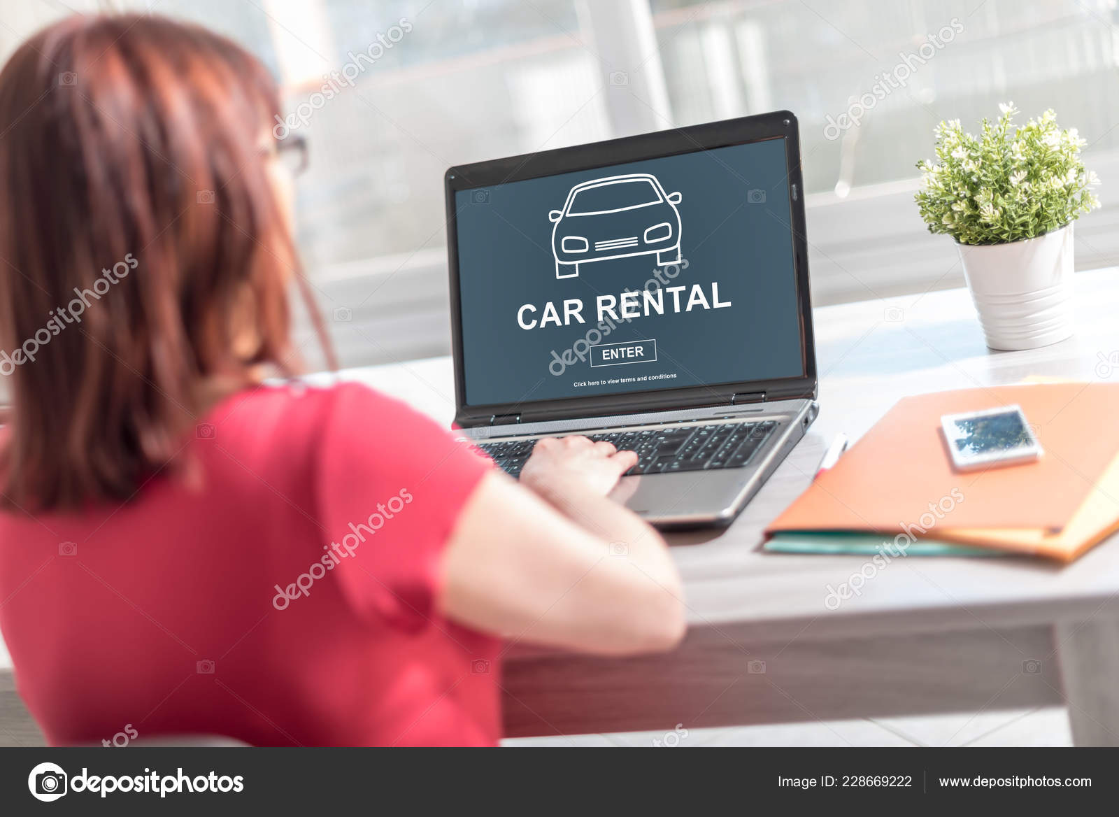 Laptop Screen Displaying Car Rental Concept Stock Photo by ©thodonal ...