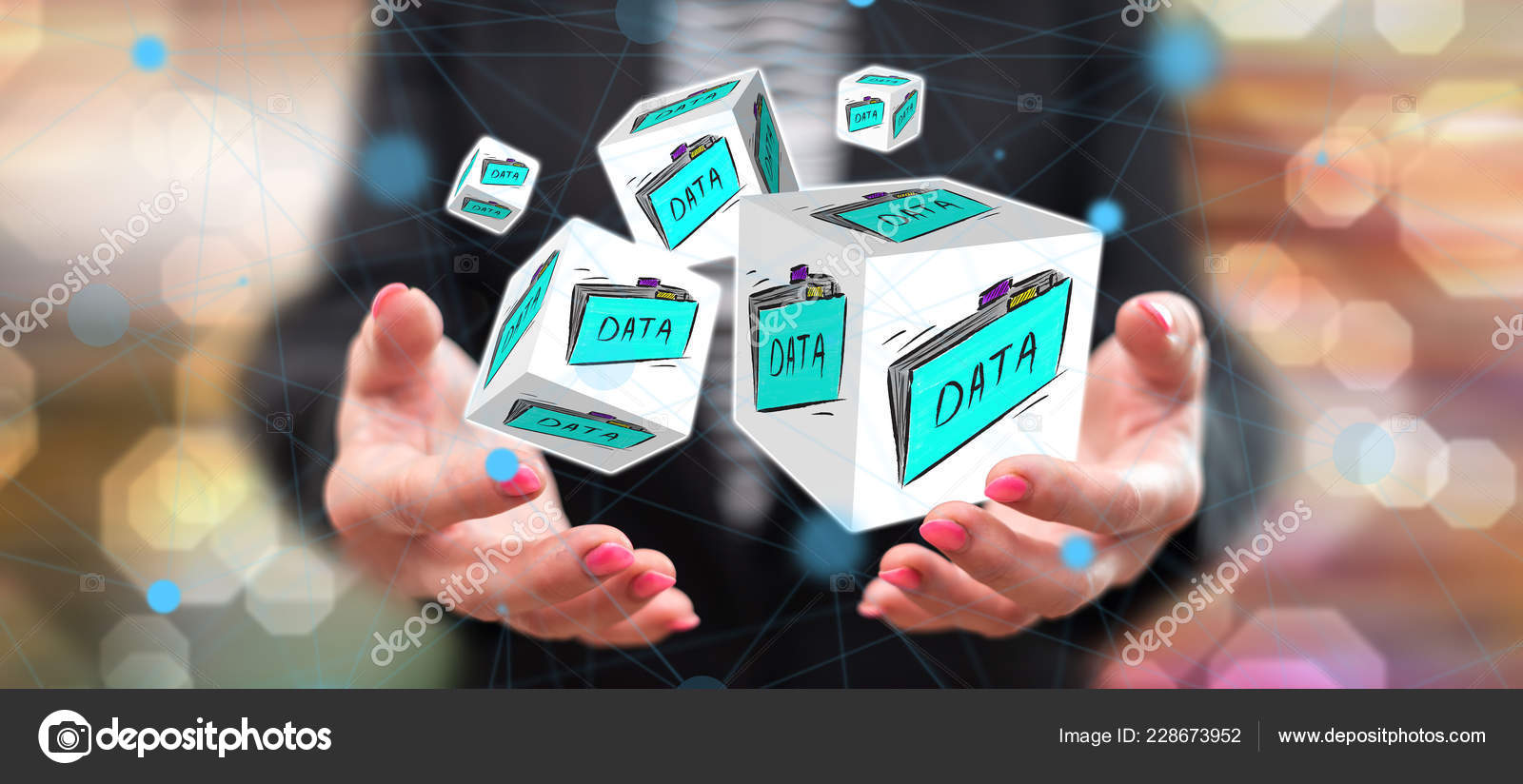 Data Concept Hands Woman Background Stock Photo by ©thodonal 228673952