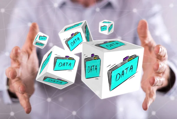 Data Concept Hands Woman Background Stock Photo by ©thodonal 222796204