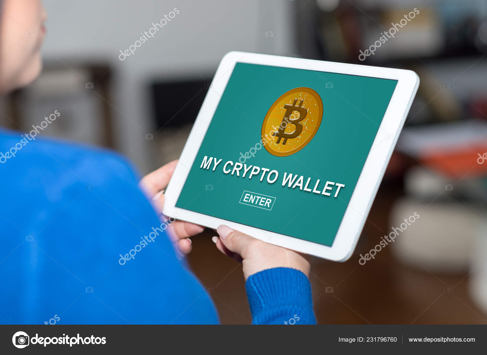 Tablet Screen Displaying Crypto Wallet Concept — Stock Photo © thodonal ...