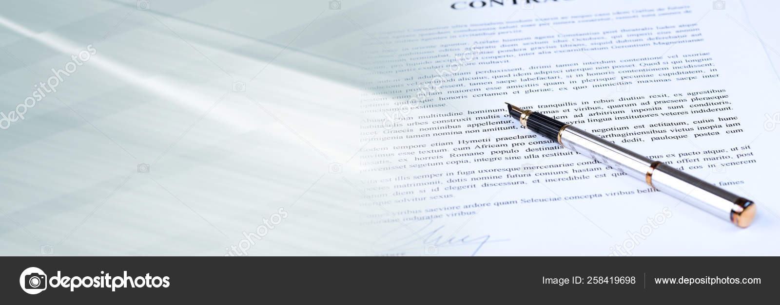 Signed contract. panoramic banner — Stock Photo © thodonal #258419698