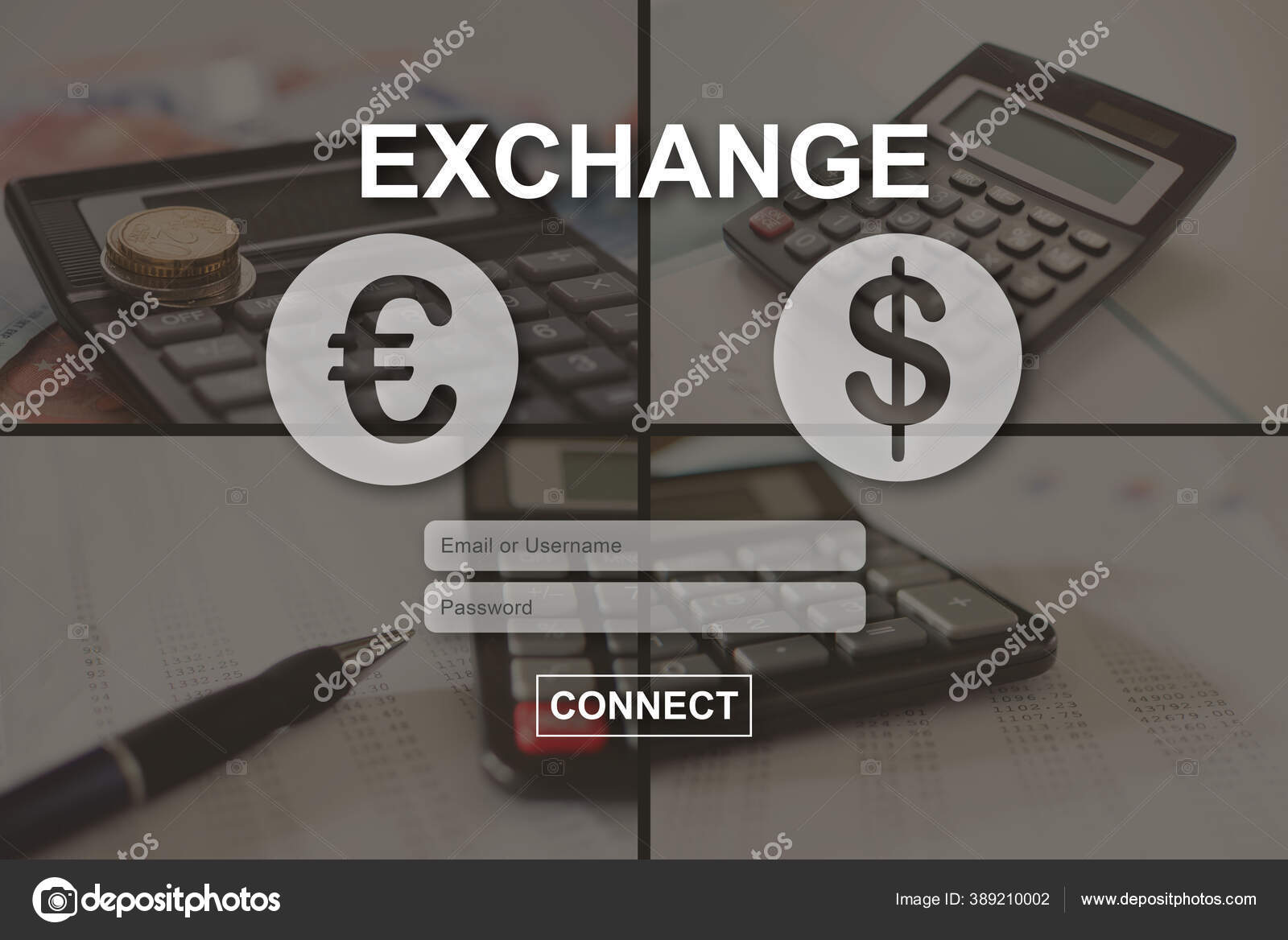 Exchange Concept Illustrated Pictures Background Stock Photo by ...