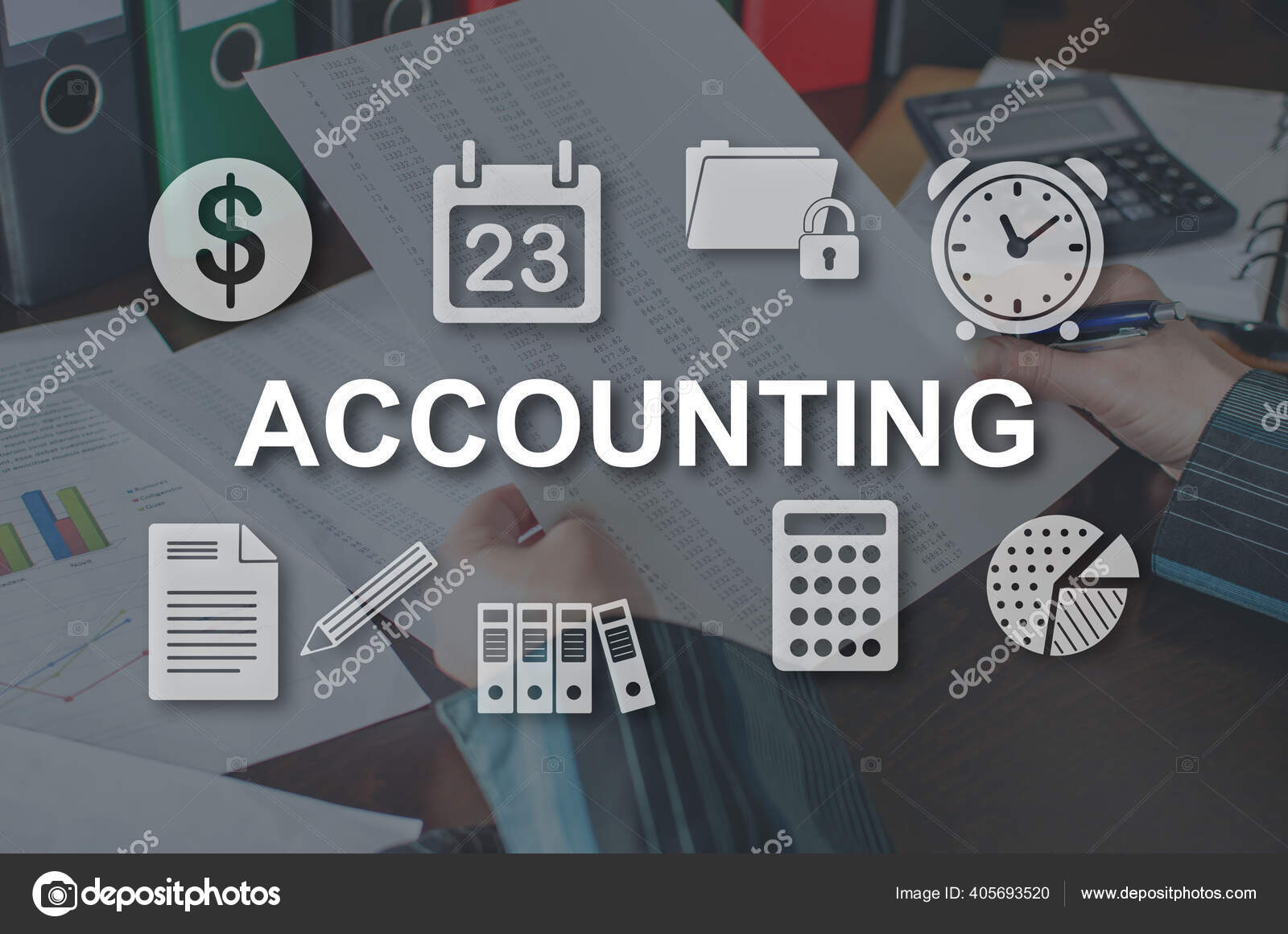 Accounting Concept Illustrated Picture Background Stock Photo by ...