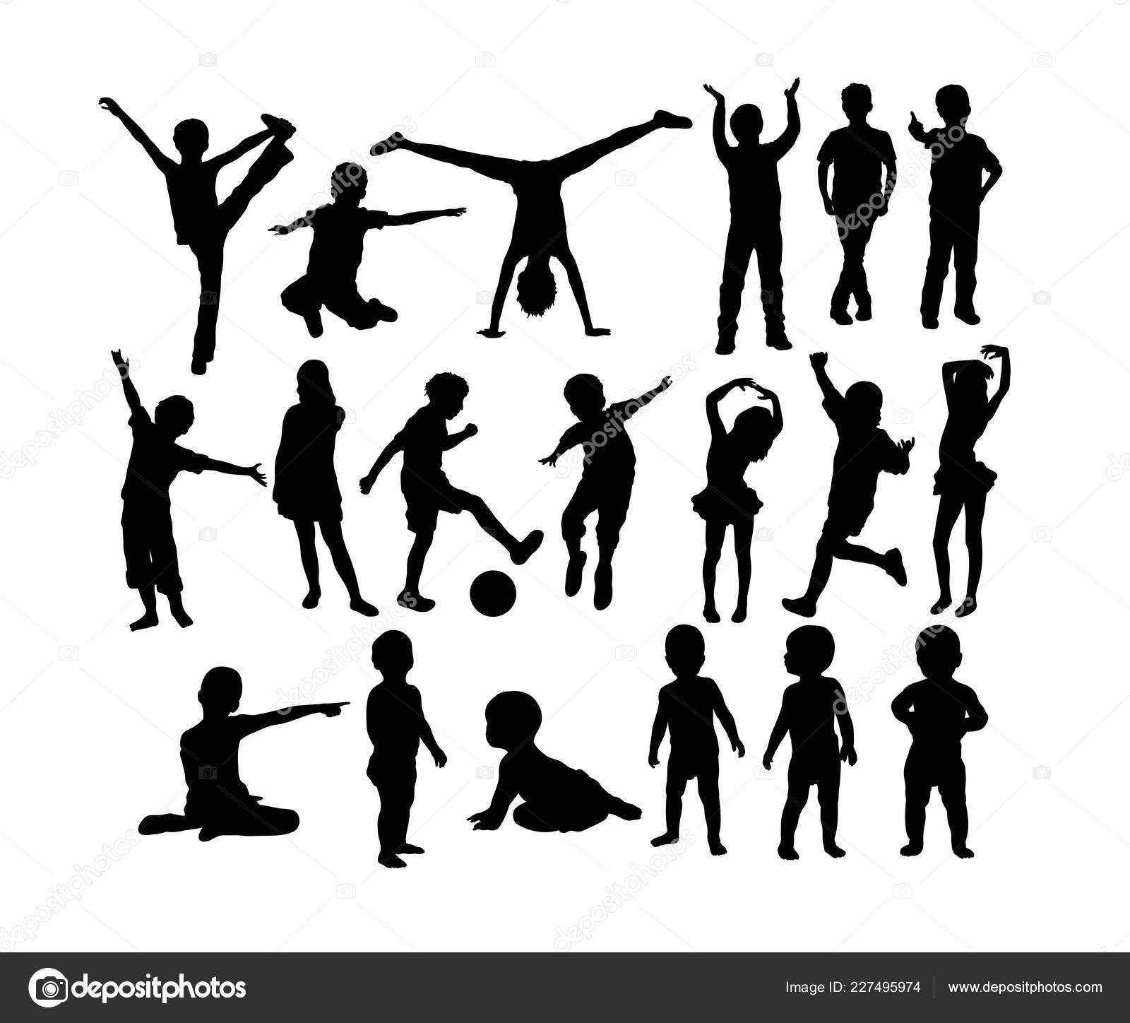 Children Silhouette Art