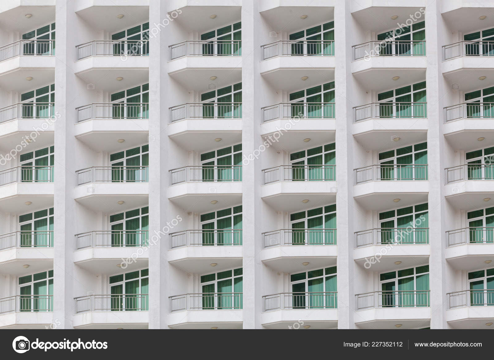 Repeating Pattern Windows Balcony Bulding Front Stock Photo by ©dechevm ...
