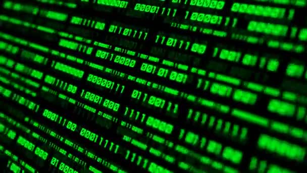 Binary Code Background Digits Screen Algorithm Binary Data Code Decryption — Stock Video ...