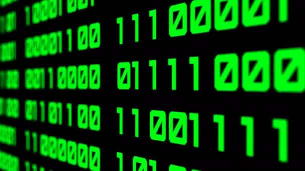 Binary Code Background Digits Screen Algorithm Binary Data Code Decryption — Stock Video ...