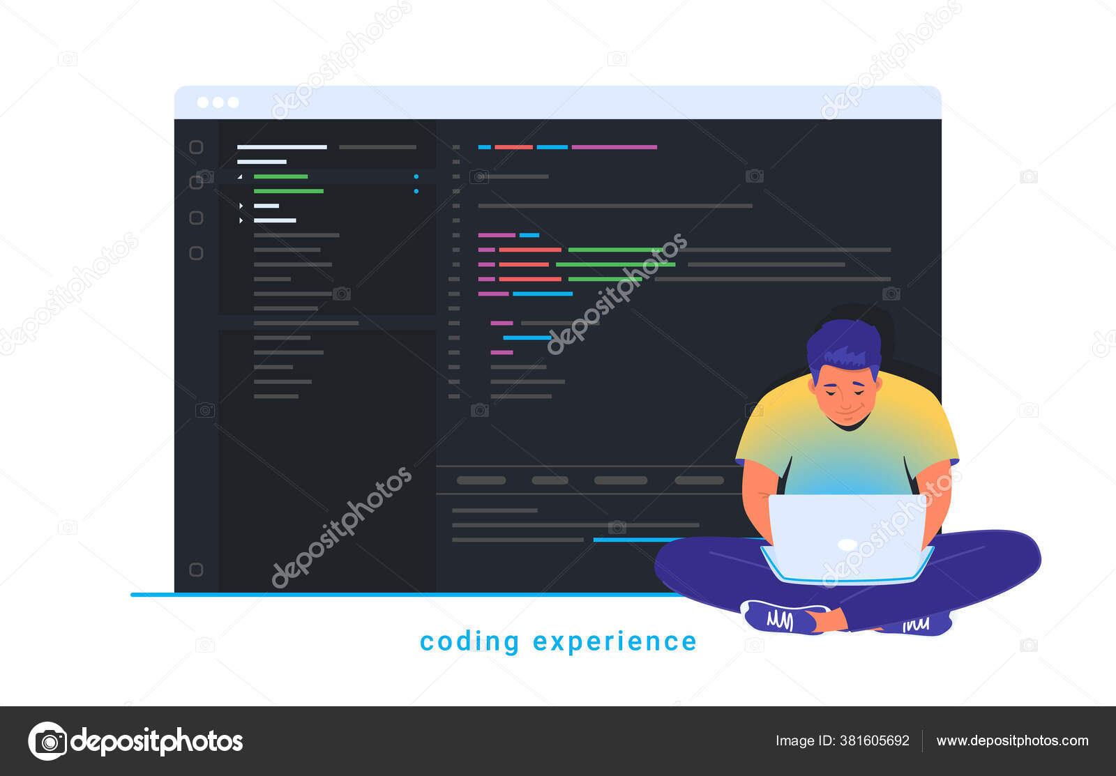 Coding experience and software development Stock Vector Image by ©Julia ...