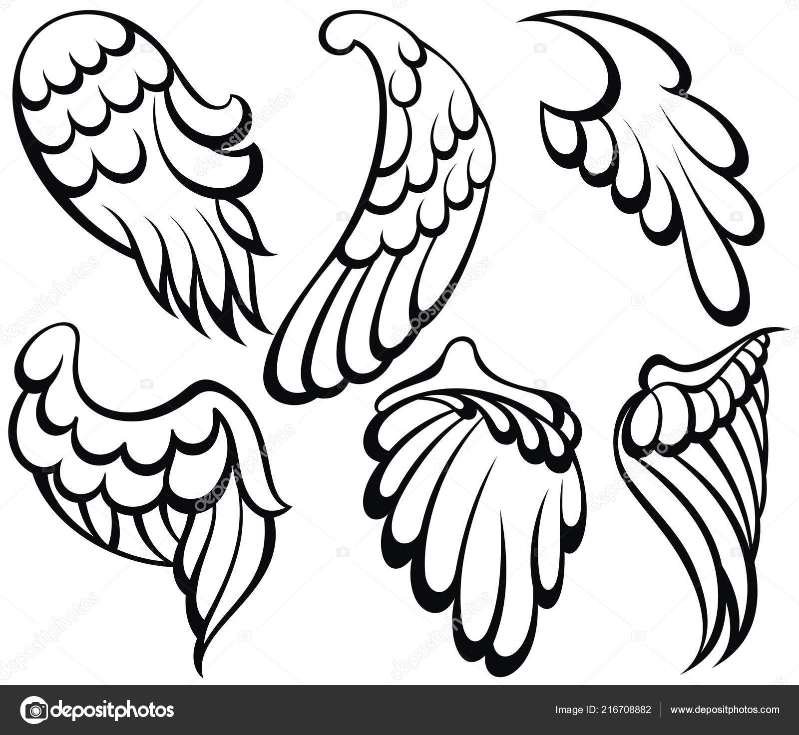 Wings Icon Cartoon Collection Wings Stock Vector by ©Ksyshakiss 216708882