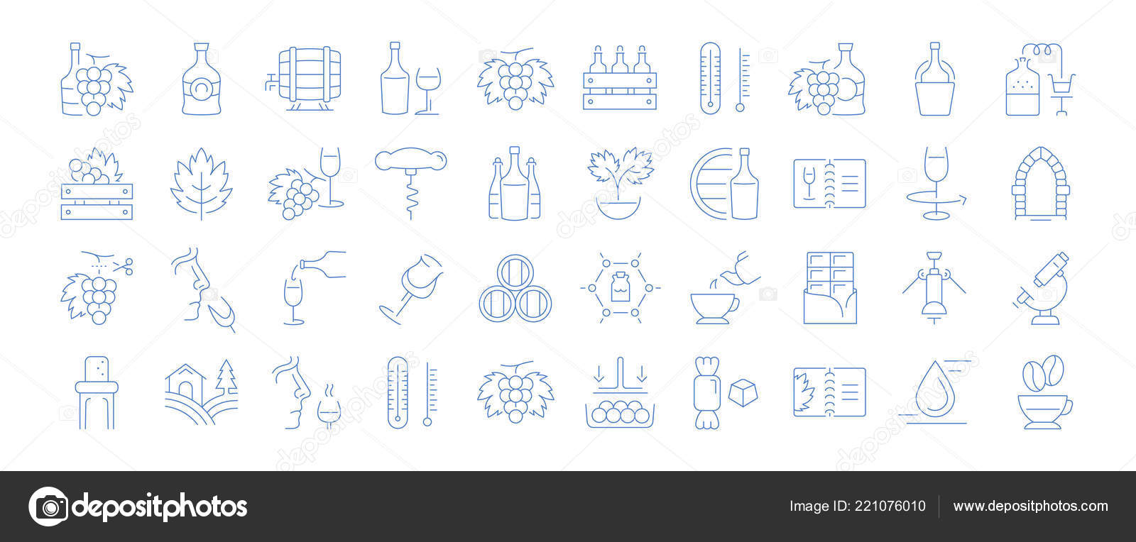 Collection Line Icons Cognac Stock Vector Image by ©andrei45454 #221076010