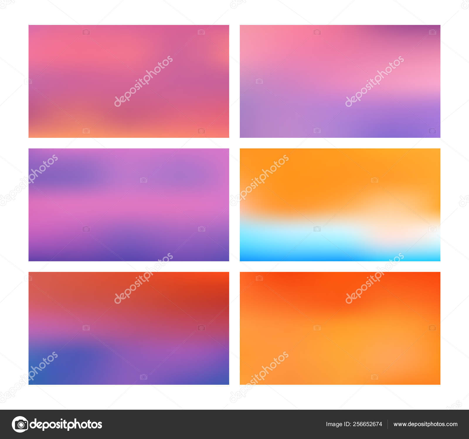 Collection of Vector Blurred Backgrounds. Stock Vector Image by ...