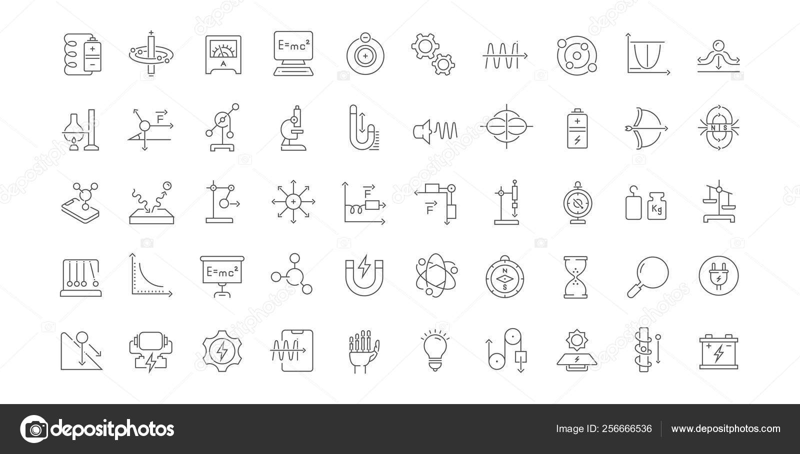 Set Vector Line Icons of Physics. Stock Vector Image by ©andrei45454 ...