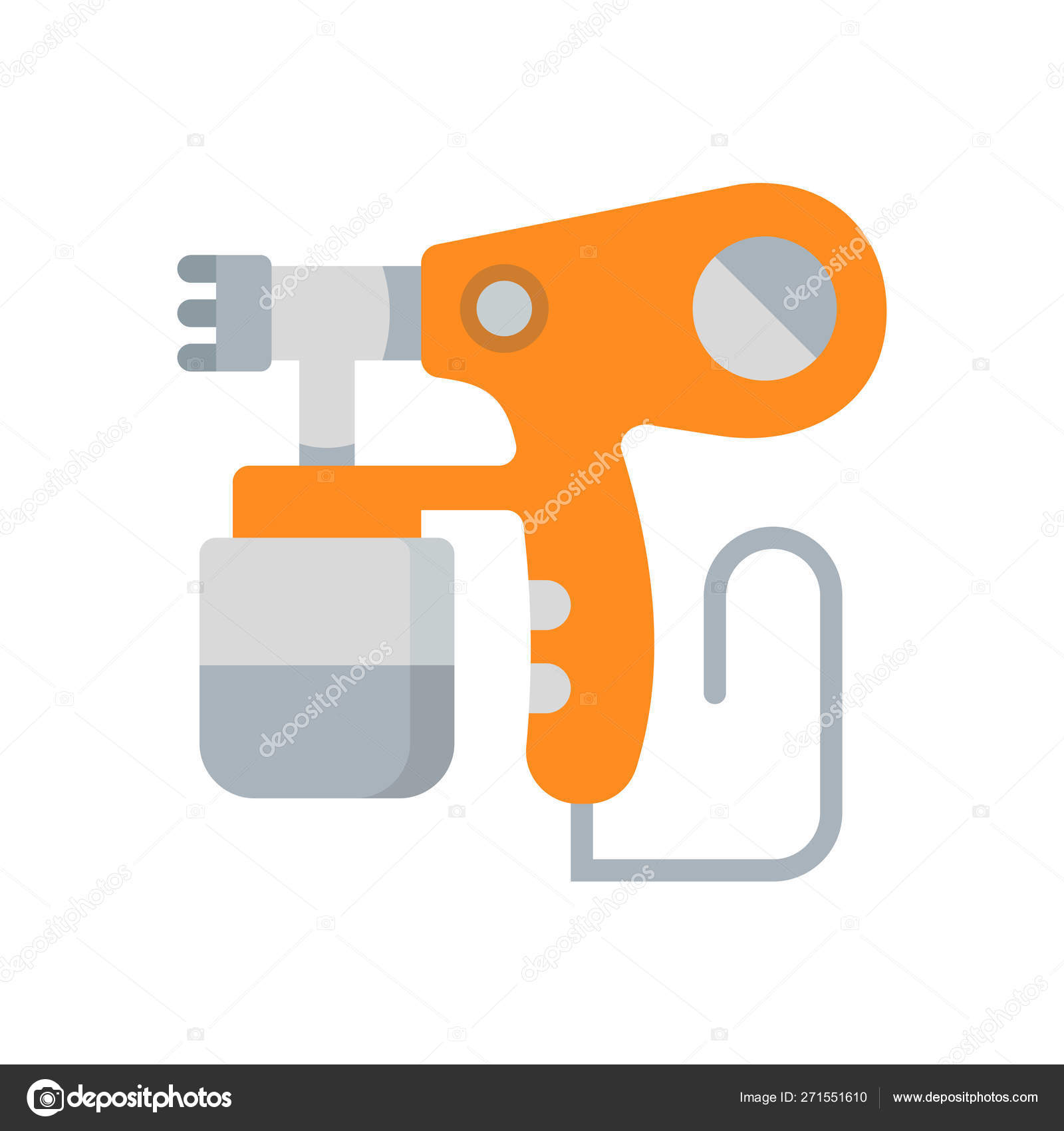 Flat Illustration of a Paint Sprayer Stock Vector Image by ©andrei45454 ...