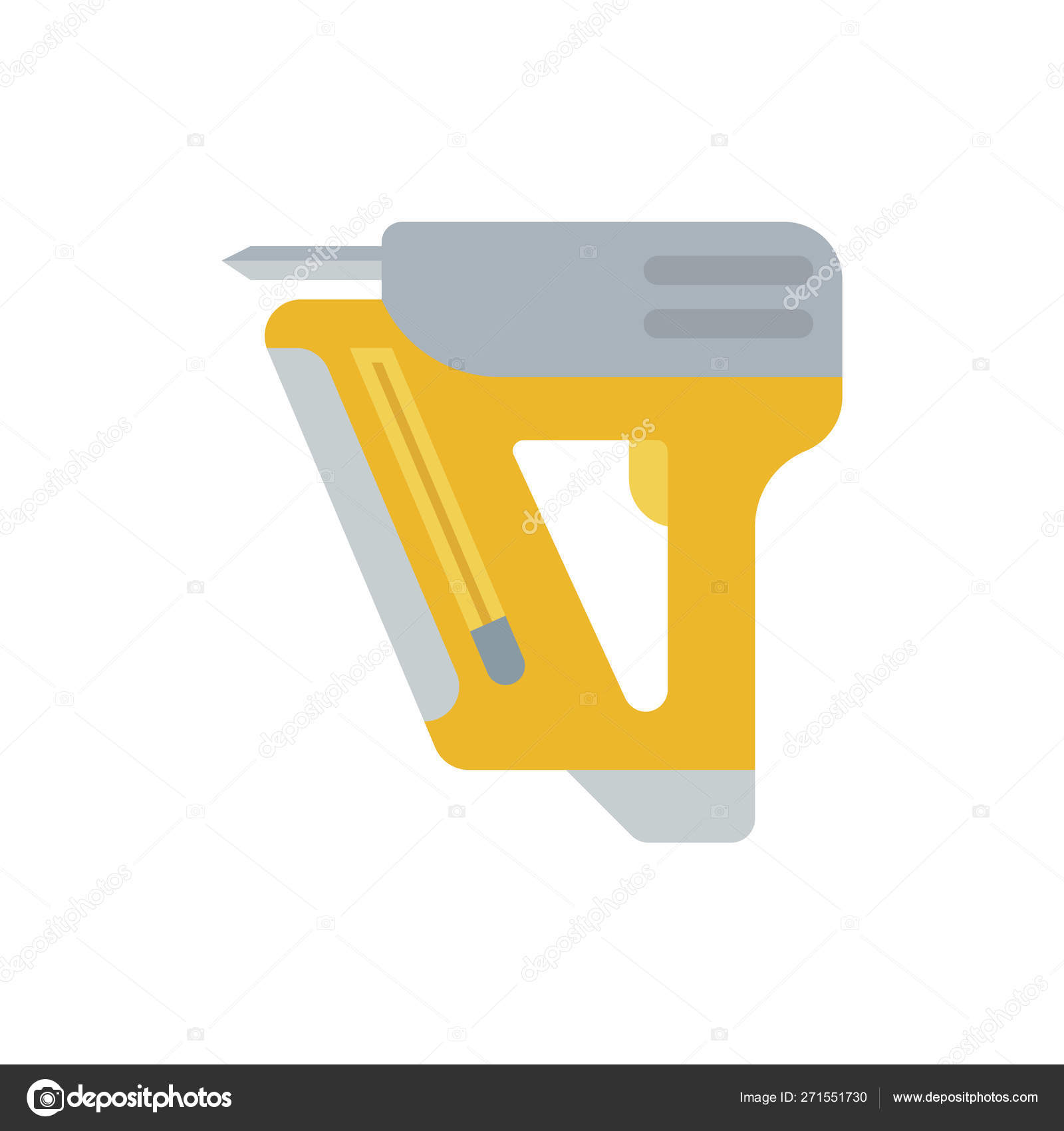 Flat Illustration of a Nail Gun Stock Vector Image by ©andrei45454 ...