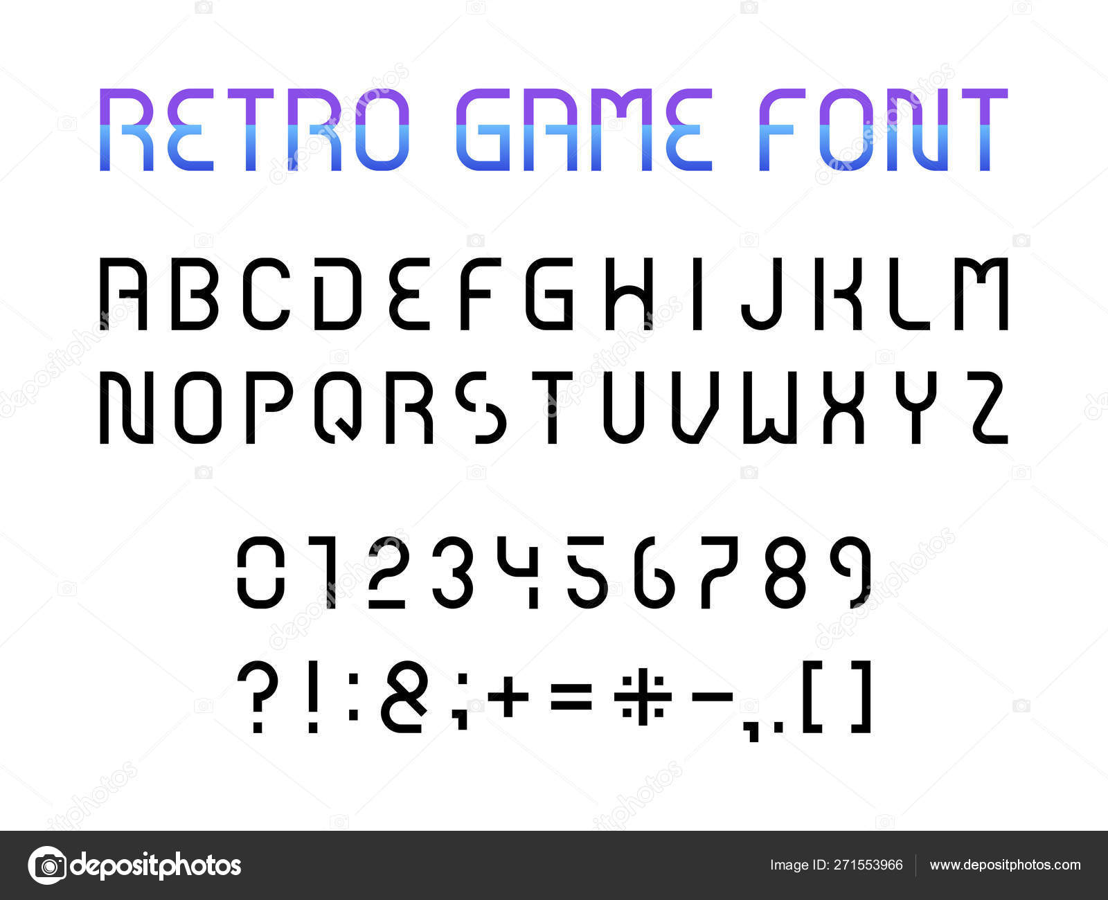 Retro Game Font. Stock Vector Image by ©andrei45454 #271553966