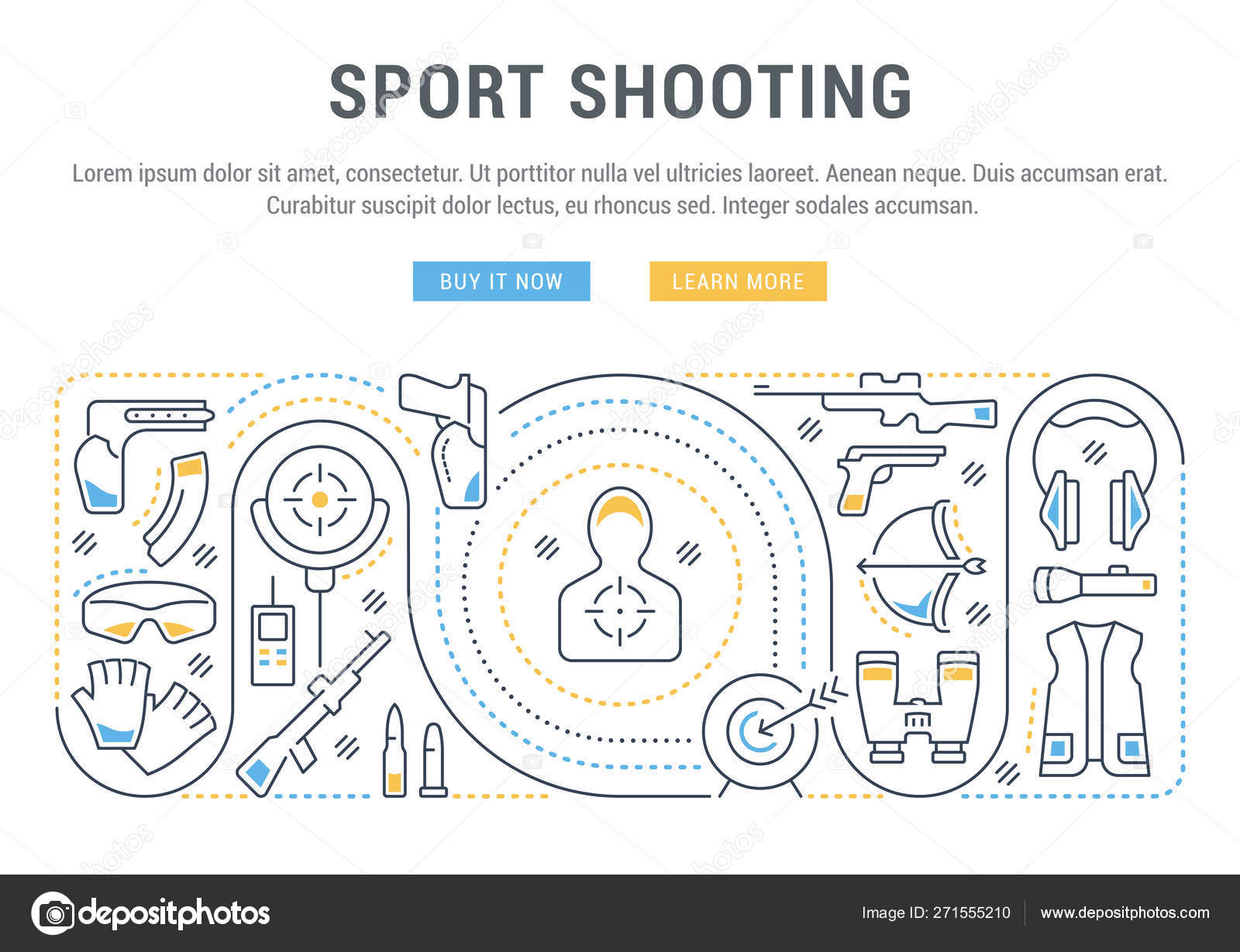 Vector Banner of the Sport Shooting. Stock Vector Image by ©andrei45454 ...