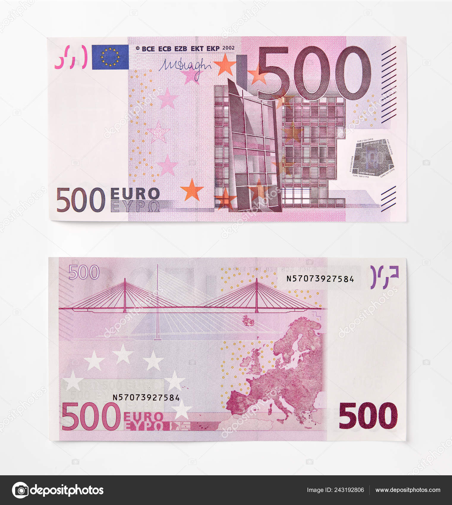 500 Euro Note Back