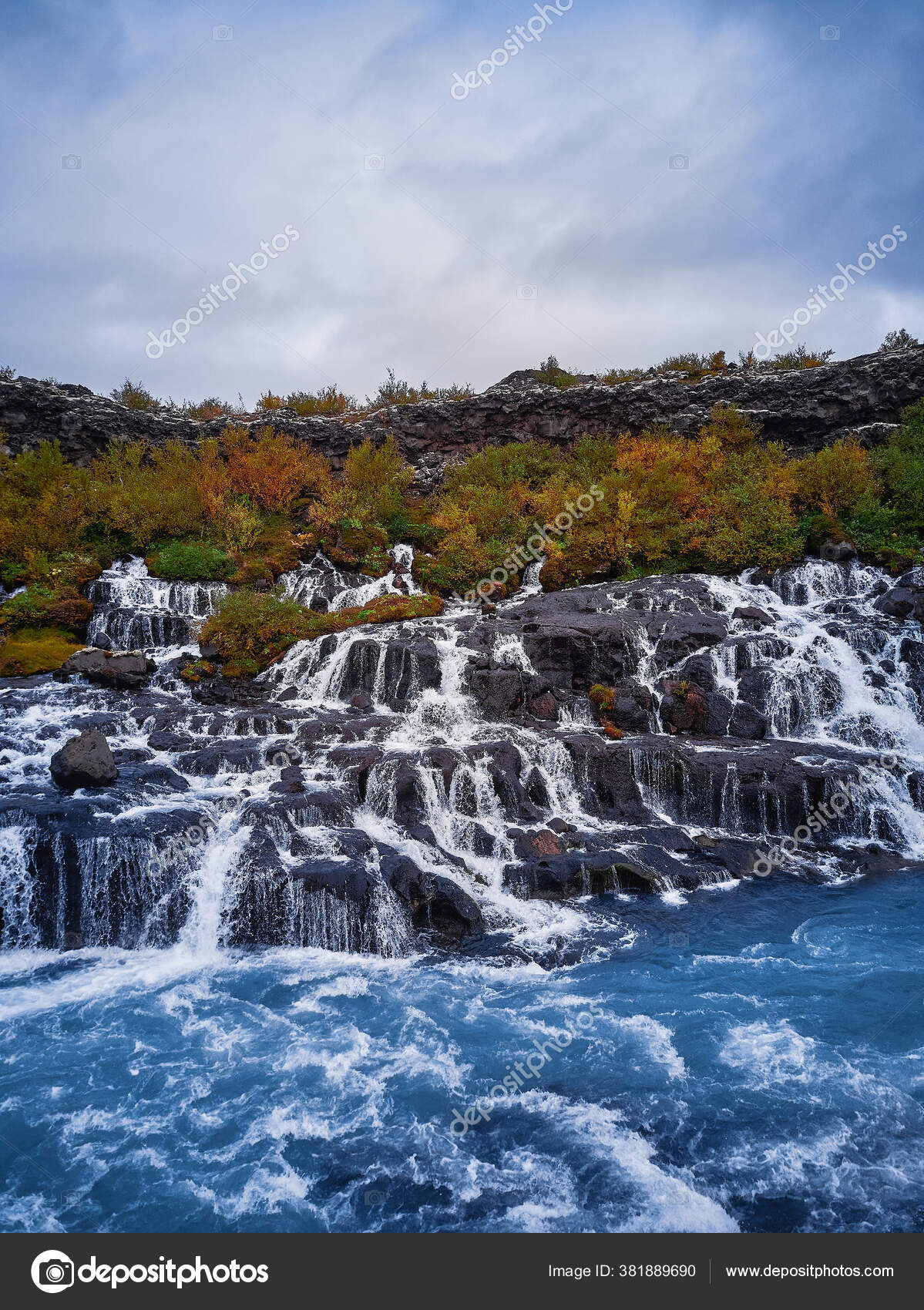 Incredibly Beautiful Hraunfossar Waterfall Lava Waterfalls Waterfall ...