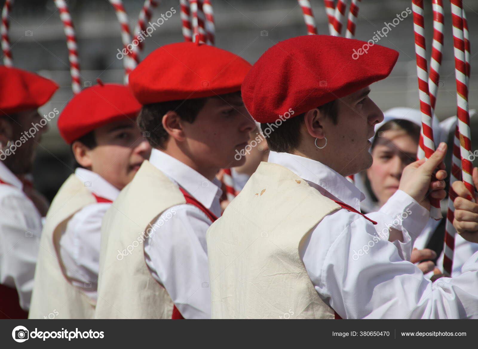 Traditional Basque Dance Street Festival – Stock Editorial Photo ...