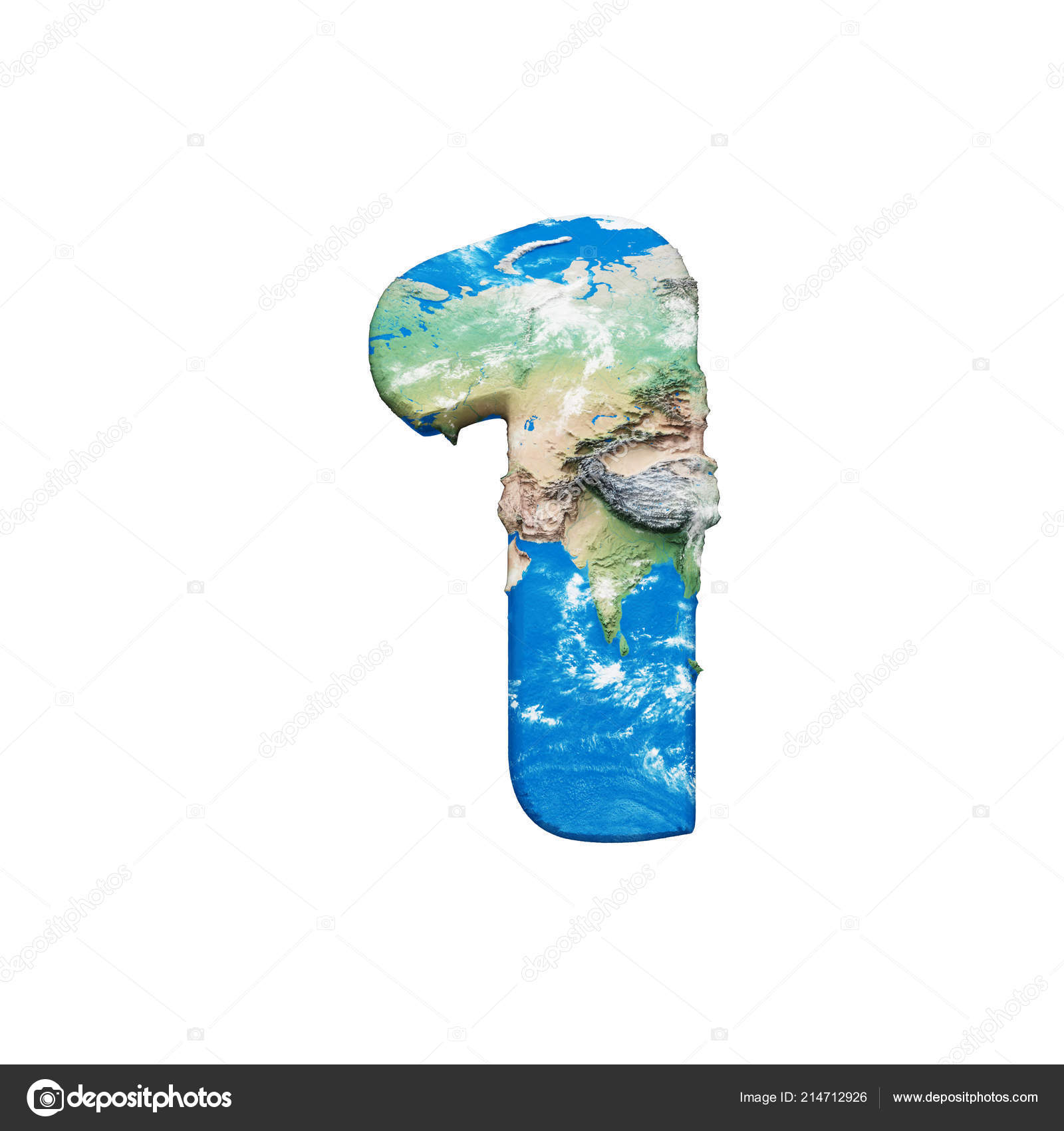 World earth globe alphabet number 1. Global worldwide font with NASA ...