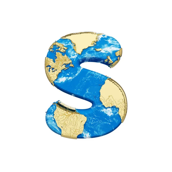 World earth globe alphabet letter E uppercase. Global worldwide font ...