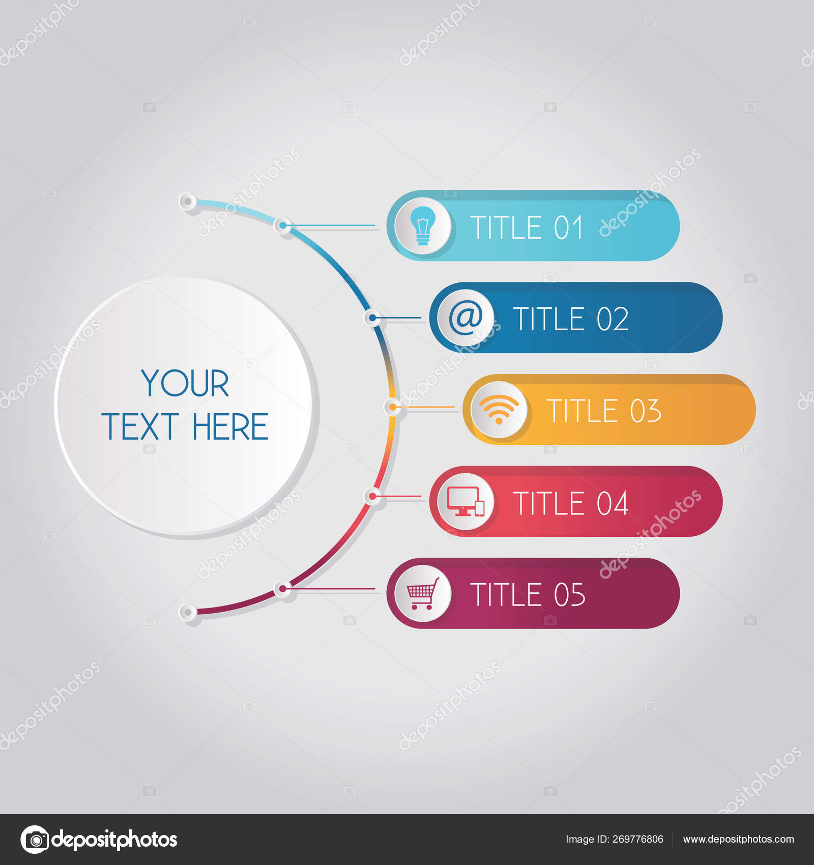 Infographic Elements Data Analysis Charts Graphs Vector Eps10 Stock ...