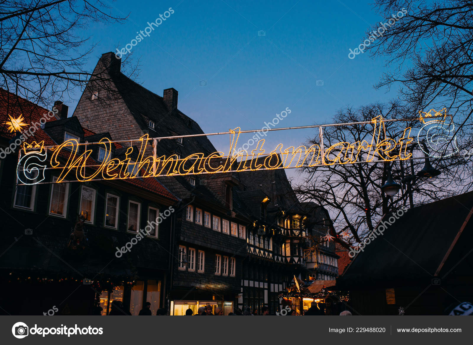 Weihnachtsmarkt Big Sign German Christmas Market – Stock Editorial ...