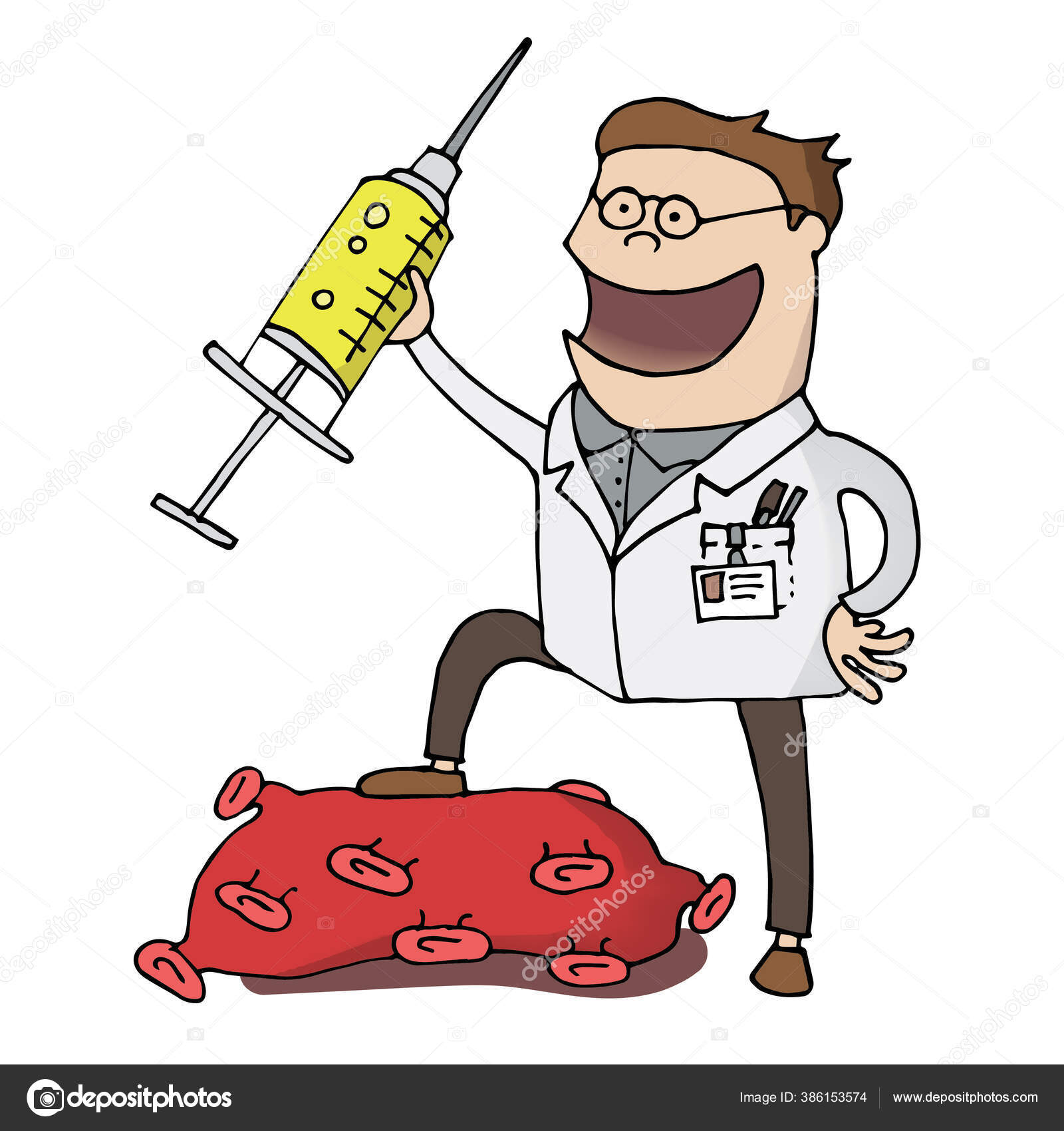 Vaccine Injection Cartoons