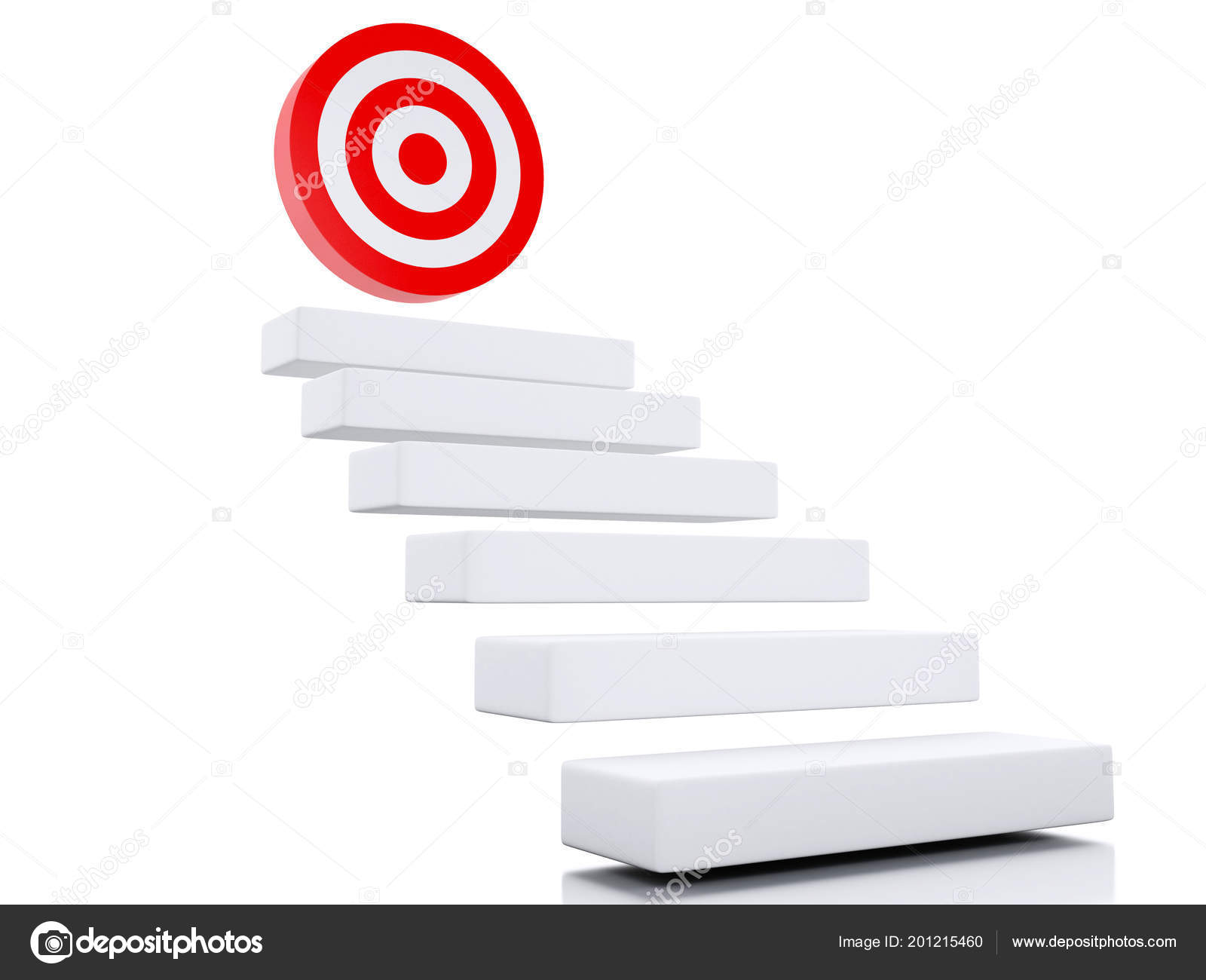Illustration Steps Stairs Goal Target Business Concept Isolated White ...