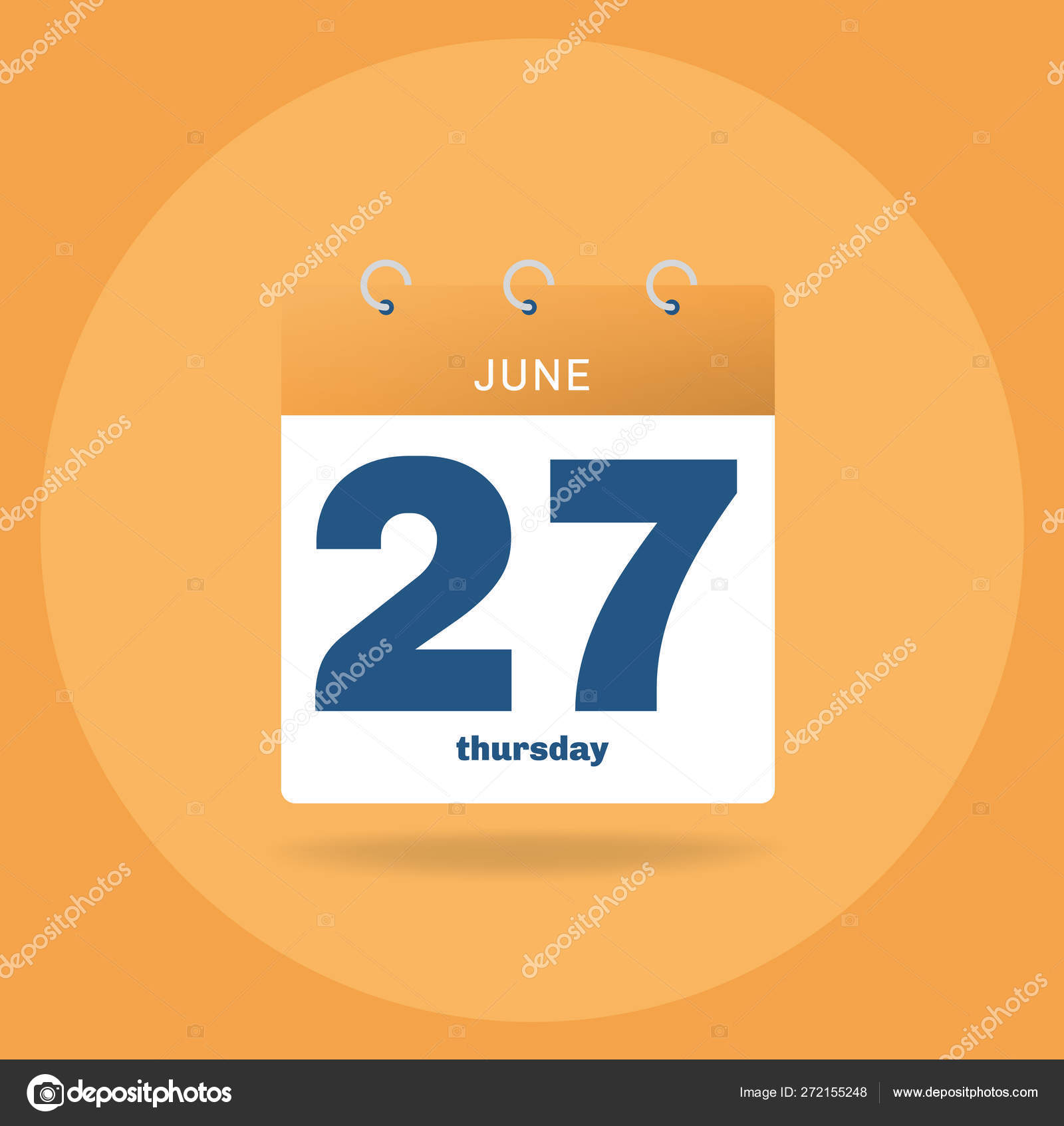 Day calendar with date June 27. Stock Vector Image by ©nicomenijes ...