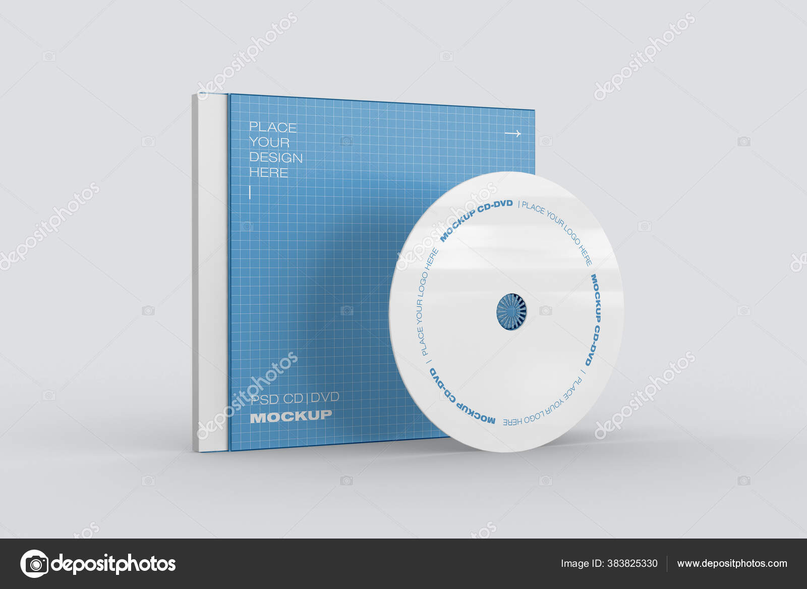 Illustration Case Disc Isolated White Background Mockup Template Design ...
